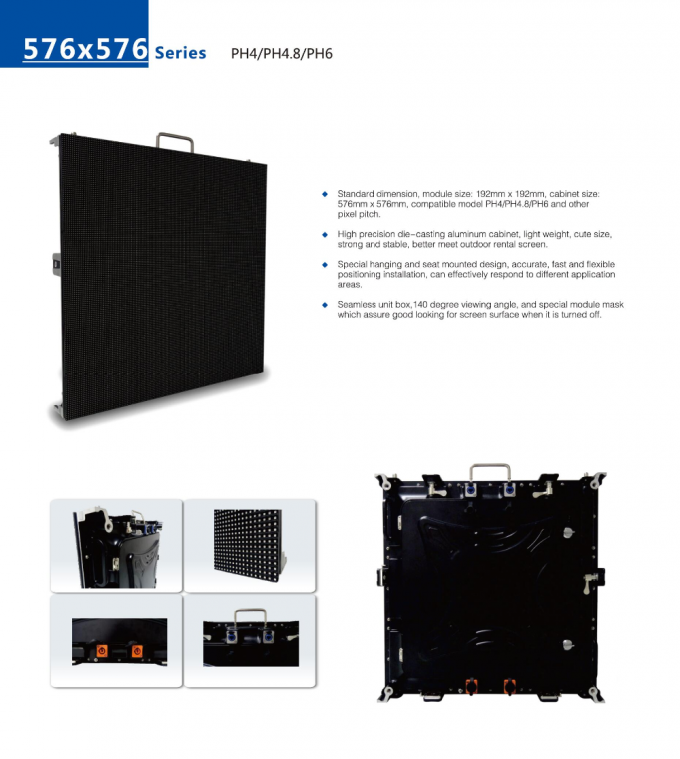 High Brightness Full Color P6 LED Panel , SMD 2727 Large Led Outdoor ...